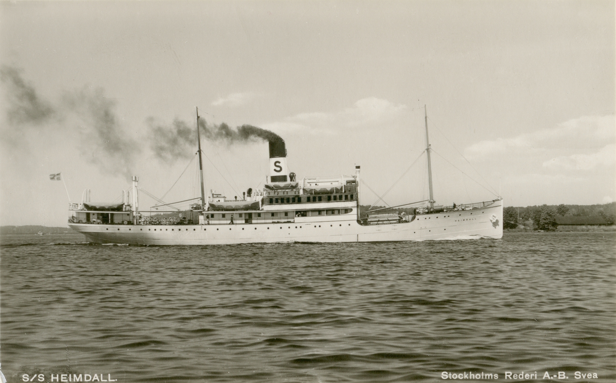 S/S HEIMDAL Stockholms Rederi A.-B. Svea - Sjöhistoriska museet ...