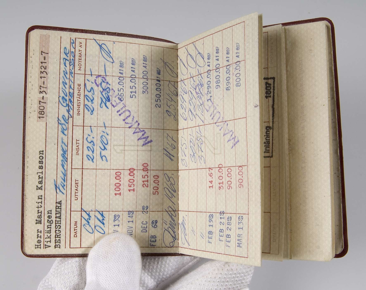 Bankbok - Upplandsmuseet / DigitaltMuseum