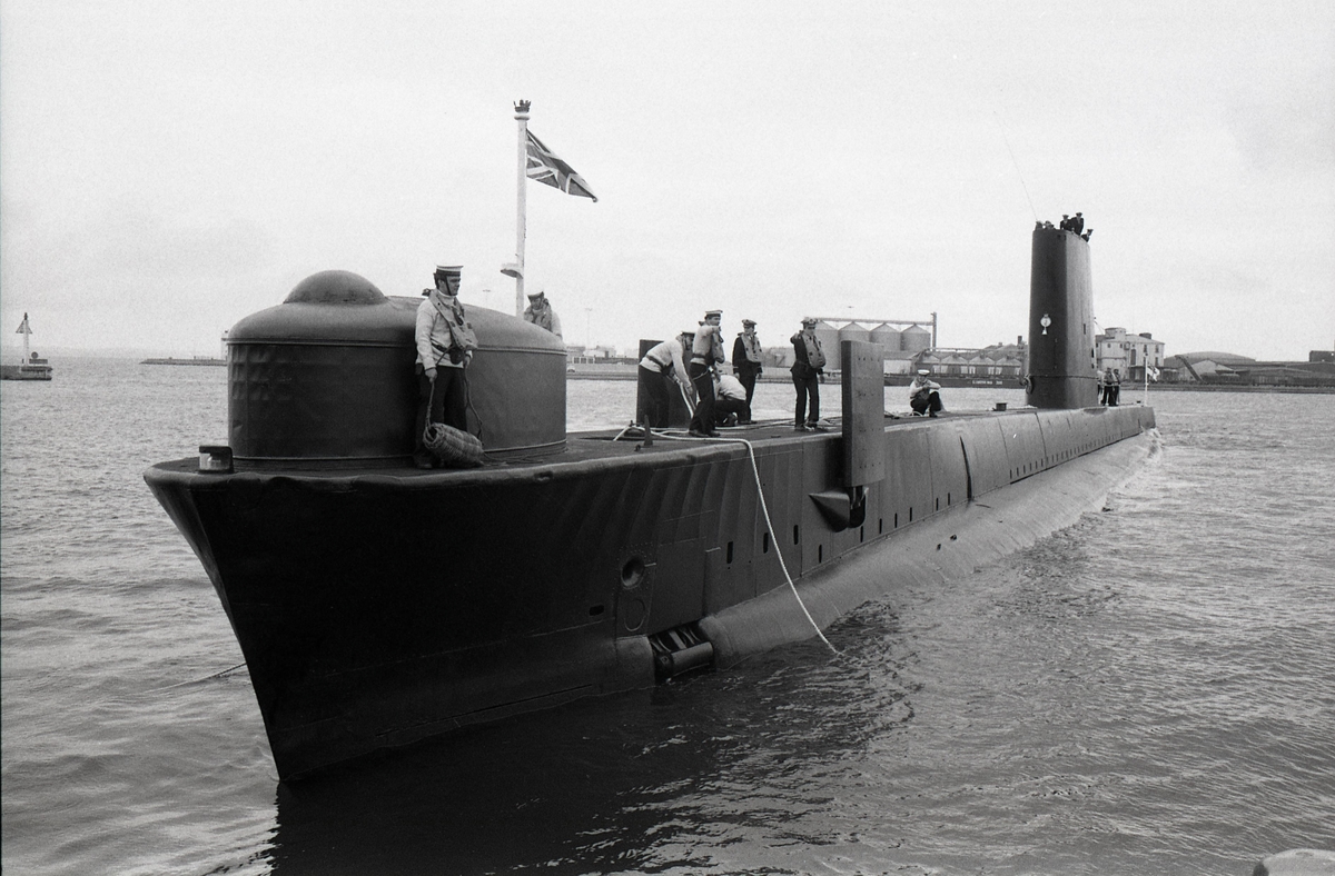 Ubåten HMS Oberon från Storbritannien, byggd 1961, på flottbesök i ...