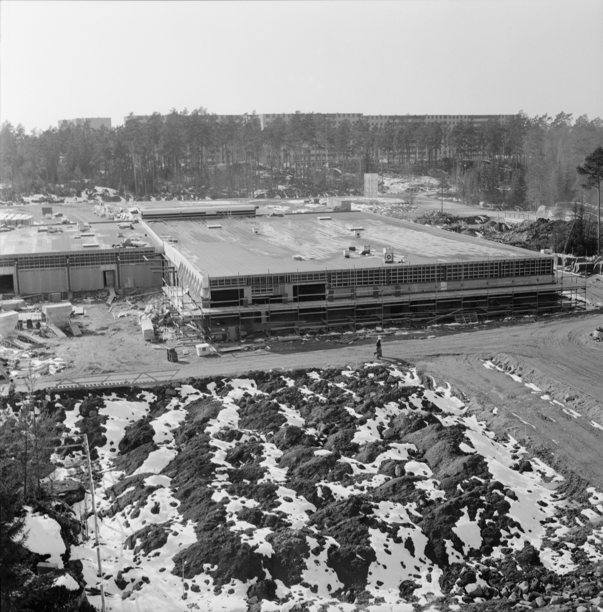 Byggnation av Gottsunda centrum, Uppsala 1974 - Upplandsmuseet ...